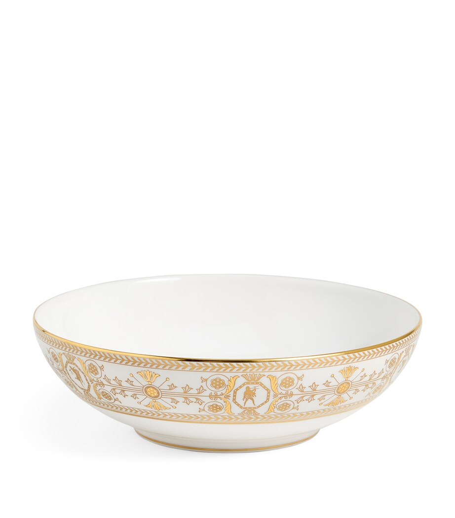 Bone China Cereal Bowl with Gold Accents, 18cm Diameter – McGrocer